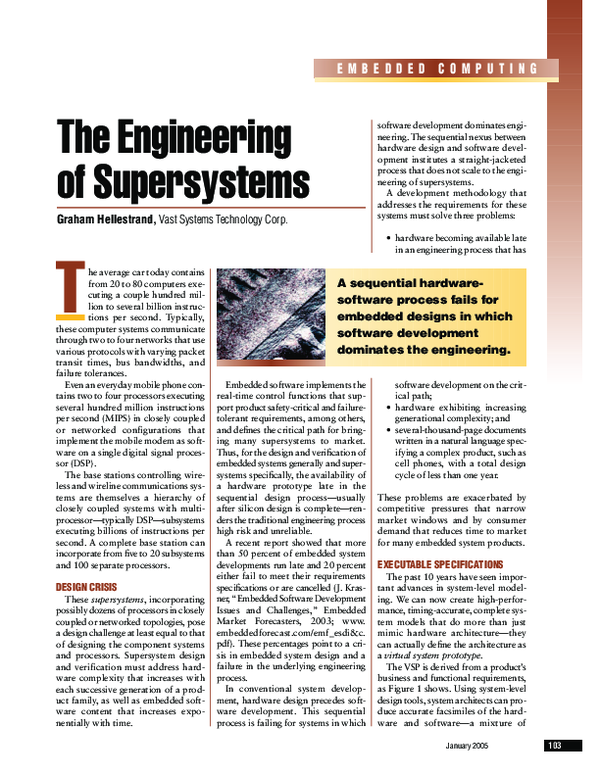 (PDF) The engineering of supersystems