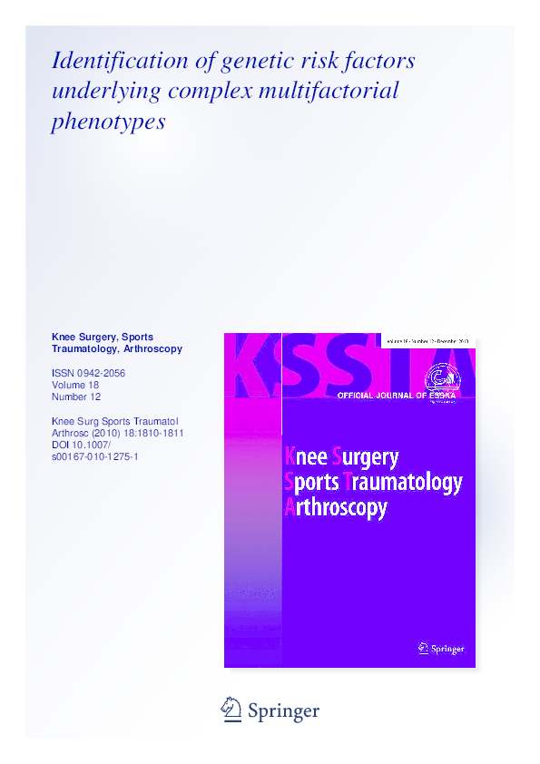 (PDF) Identification of genetic risk factors underlying complex ...