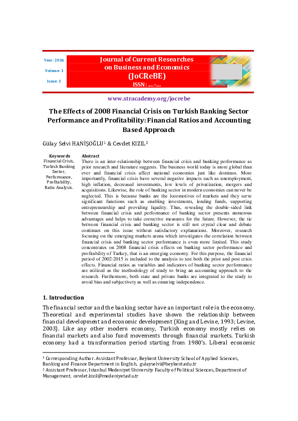 effects of 2008 financial crisis