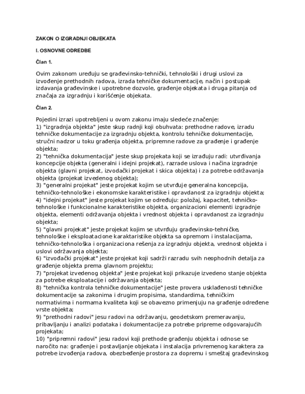 (DOC) Zakon o planiranju i izgradnji