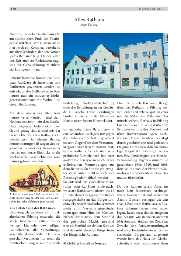 (PDF) Altes Rathaus im Markt Pilsting