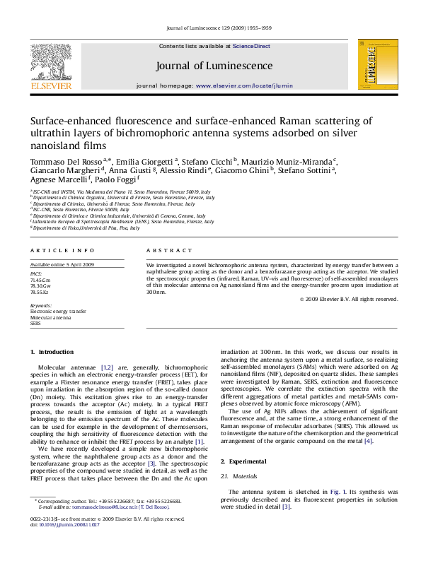 (PDF) Surface-enhanced fluorescence and surface-enhanced Raman ...
