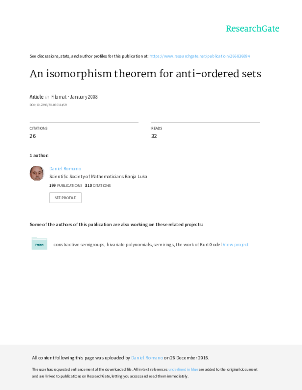 (PDF) An isomorphism theorem for anti-ordered sets