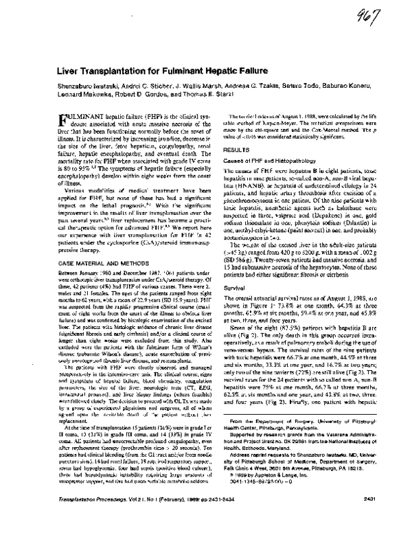 (PDF) Bioartificial liver support for fulminant hepatic failure | Dr ...