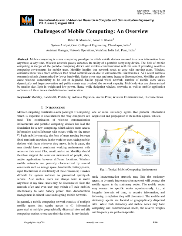 mechanism for adaptation in mobile computing