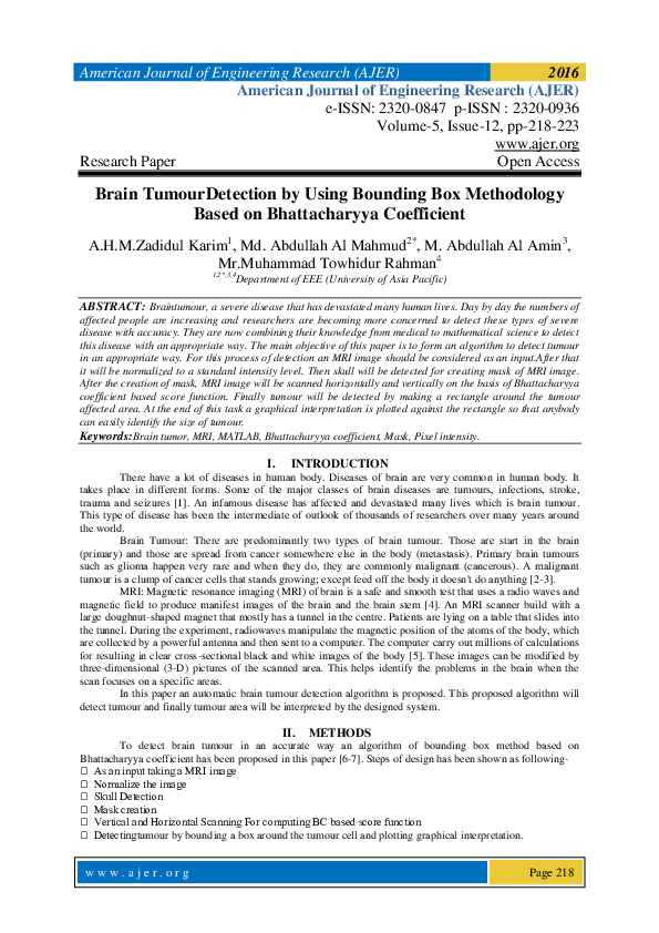 (PDF) Brain TumourDetection by Using Bounding Box Methodology Based on ...