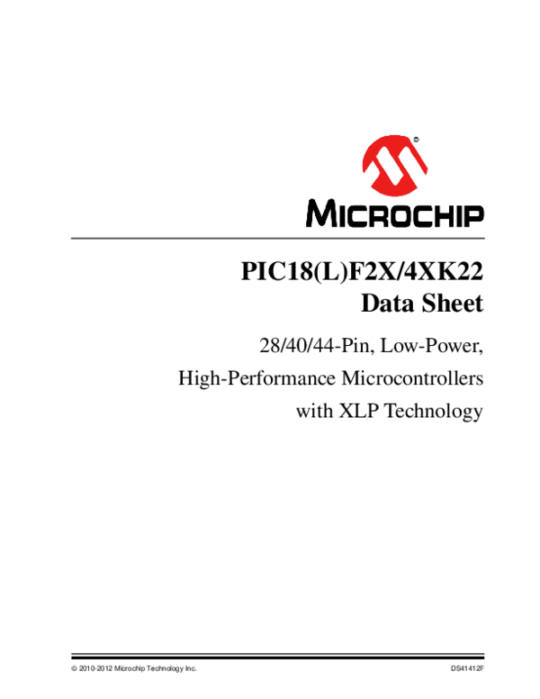 (PDF) PIC18(L)F2X/4XK22 Data Sheet