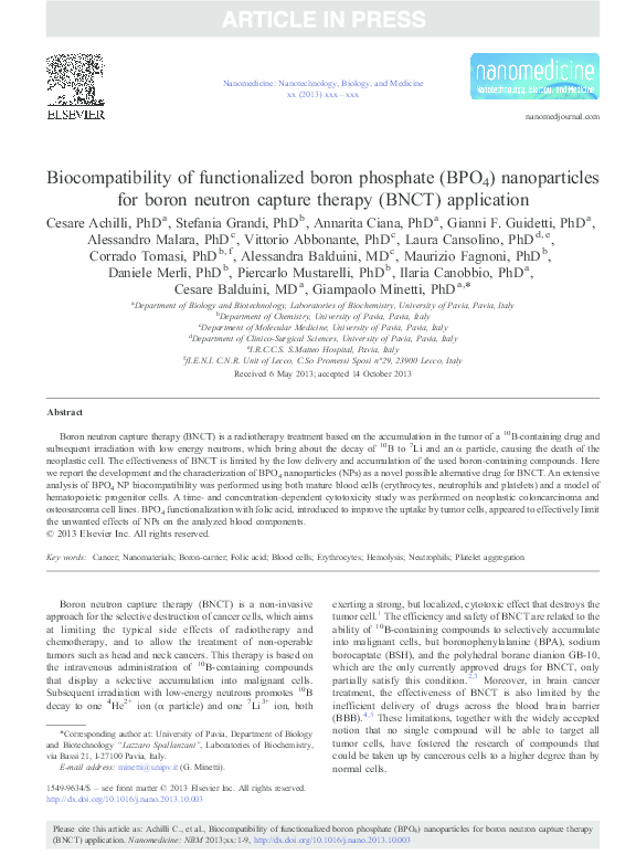 (PDF) Biocompatibility of functionalized boron phosphate (BPO4 ...