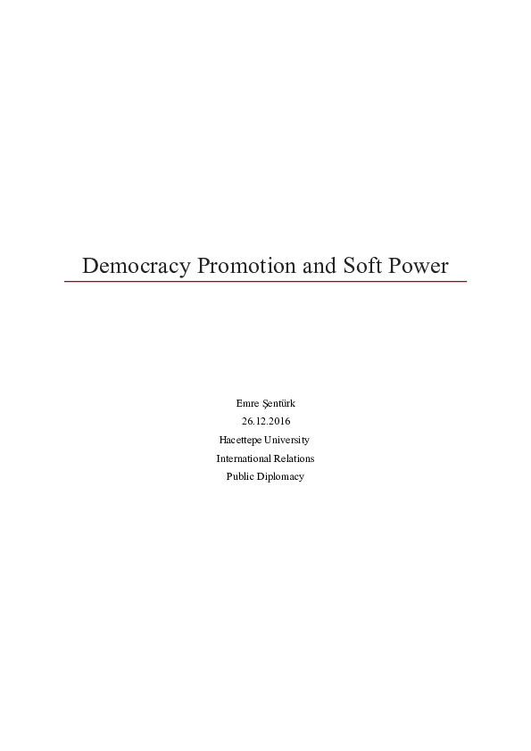 (DOC) Democracy Promotion and Soft Power