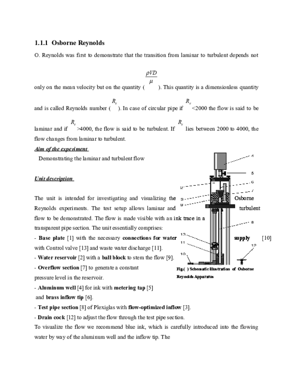 (DOC) Fig.( ) Schematic illustration of Osborne Reynolds Apparatus