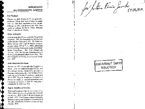 (PDF) Engisch, Karl - Introdução ao Pensamento Jurídico