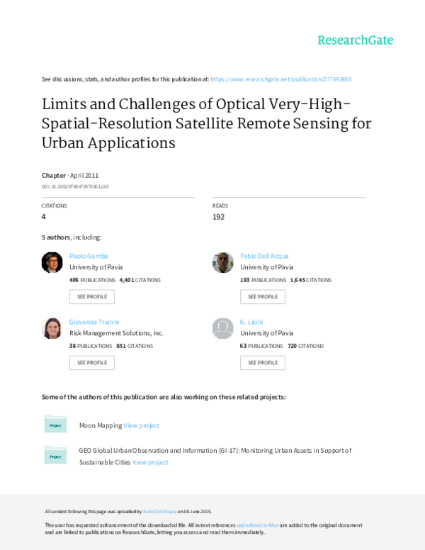 (PDF) Limits and Challenges of Optical Very‐High‐Spatial‐Resolution ...