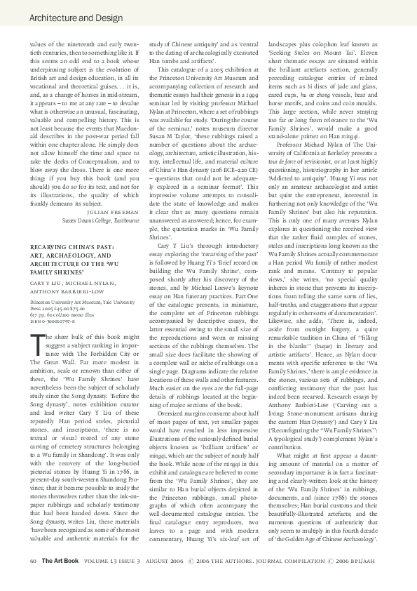 (PDF) Recarving China's Past: Art, Archaeology, and Architecture of the ...