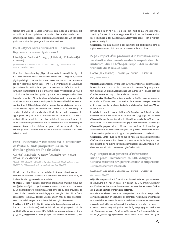 (PDF) P468 - Myocardites fulminantes à parvovirus B19 : un mécanisme ...