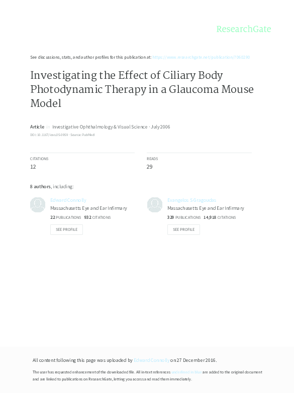 (PDF) Investigating the Effect of Ciliary Body Photodynamic Therapy in ...