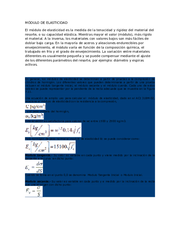 (DOC) MÓDULO DE ELASTICIDAD