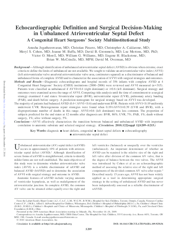 (PDF) Echocardiographic Definition and Surgical Decision-Making in ...