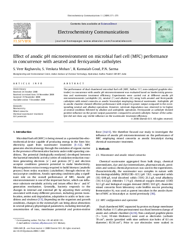 (PDF) Microbial Fuel Cell Operation with Continuous Biological Ferrous Iron Oxidation of the ...