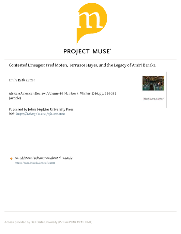 (PDF) Emily Rutter Contested Lineages