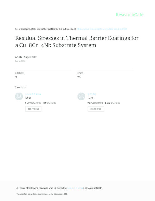 (PDF) Simulation of thermal stress in magnetron sputtered thin coating by finite element ...