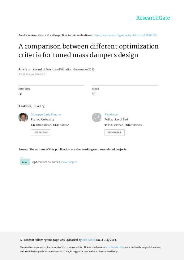 (PDF) A comparison between different optimization criteria for tuned ... (PDF) A comparison between different optimization criteria for tuned ...