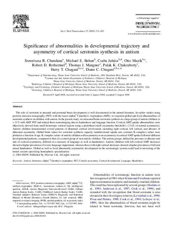 (PDF) Significance of abnormalities in developmental trajectory and ...