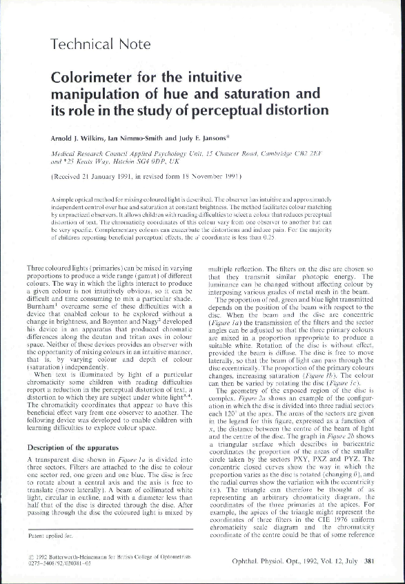 (PDF) Colorimeter for the intuitive manipulation of hue and saturation ...