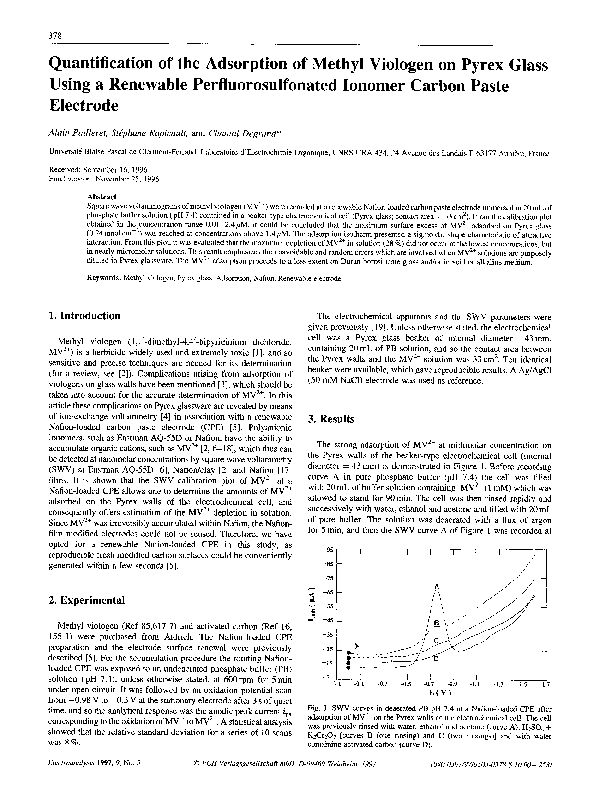(PDF) Quantification of the adsorption of methyl viologen on pyrex ...