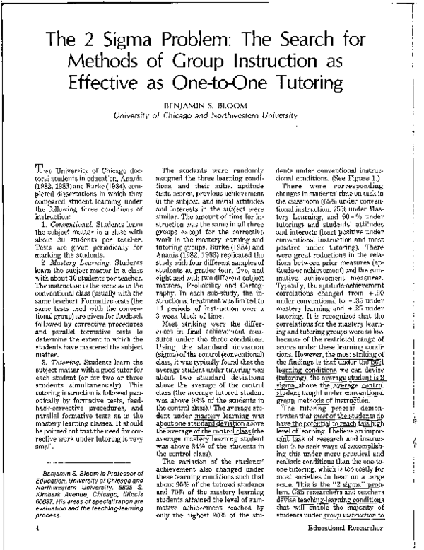 (PDF) The 2 sigma problem: The search for methods of group instruction ...