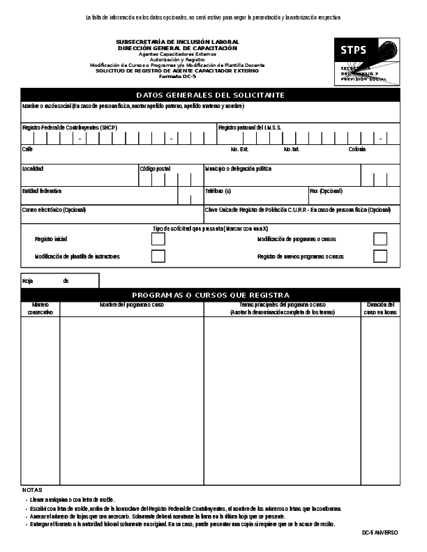 Formato Dc 5 Stps Agente Capacitador Externo Docsity - vrogue.co