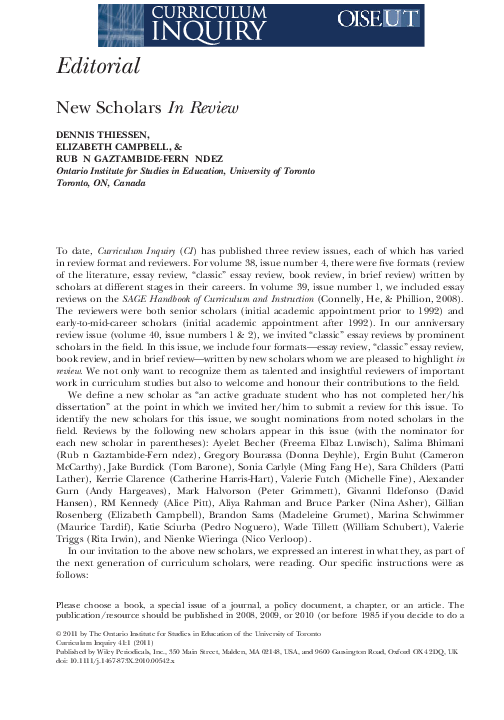 (PDF) New Scholars In Review