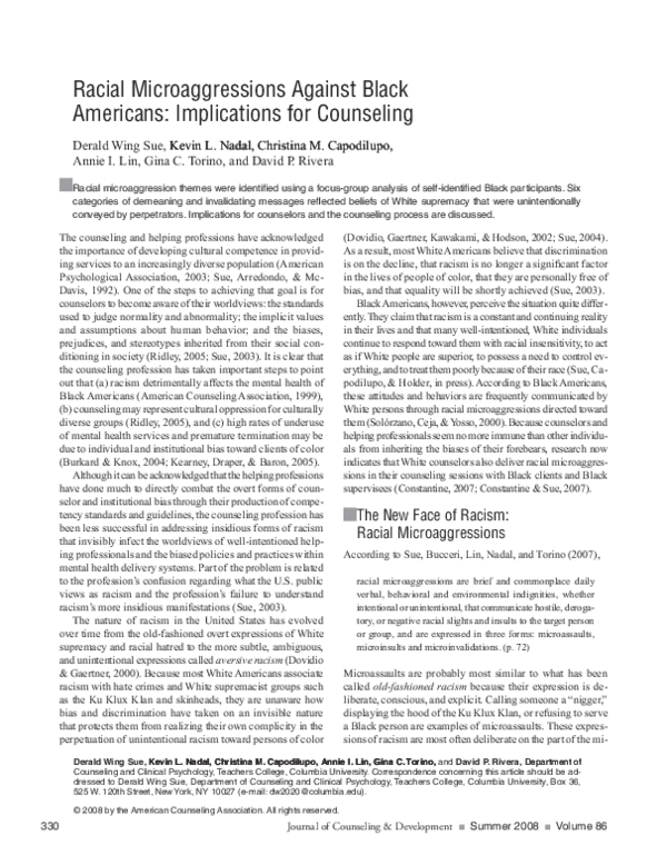 (PDF) The Revised 28-Item Racial and Ethnic Microaggressions Scale ...