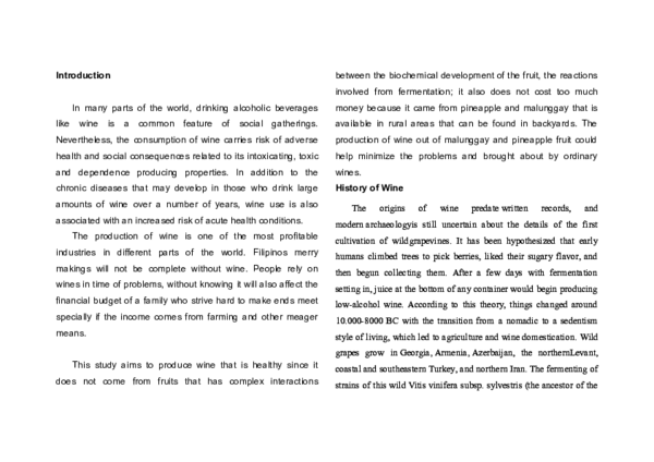 (DOC) Gen bio wine proposal