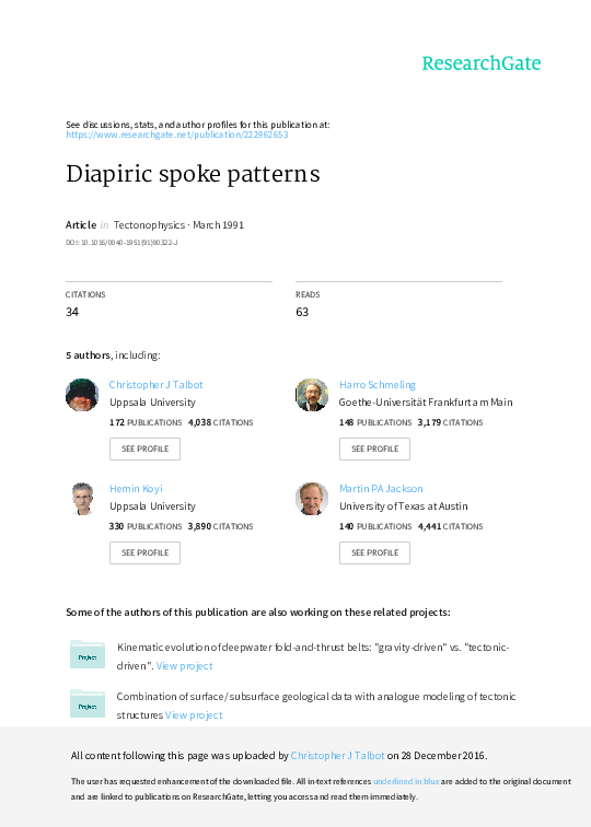 (PDF) Diapiric spoke patterns