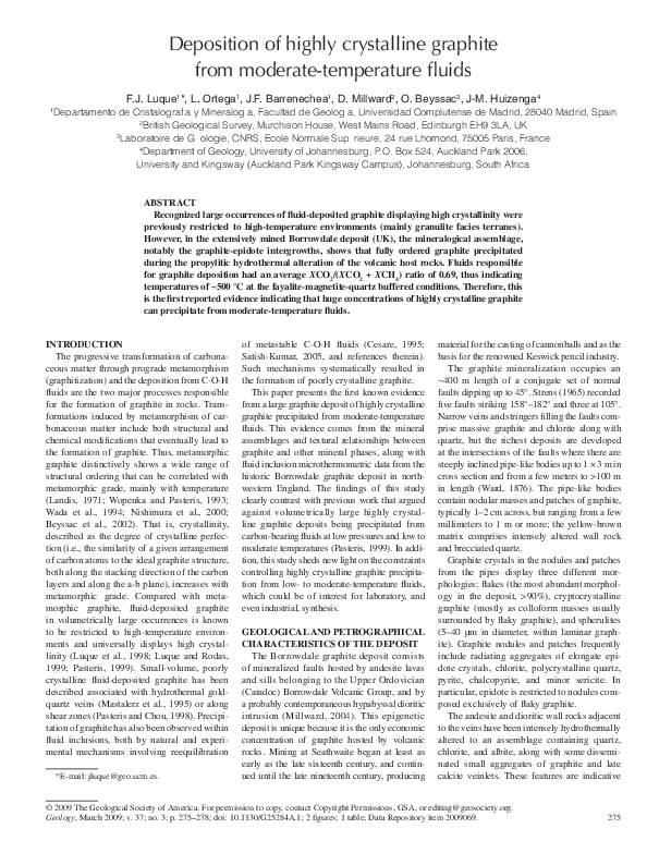 (PDF) Deposition of highly crystalline graphite from moderate ...