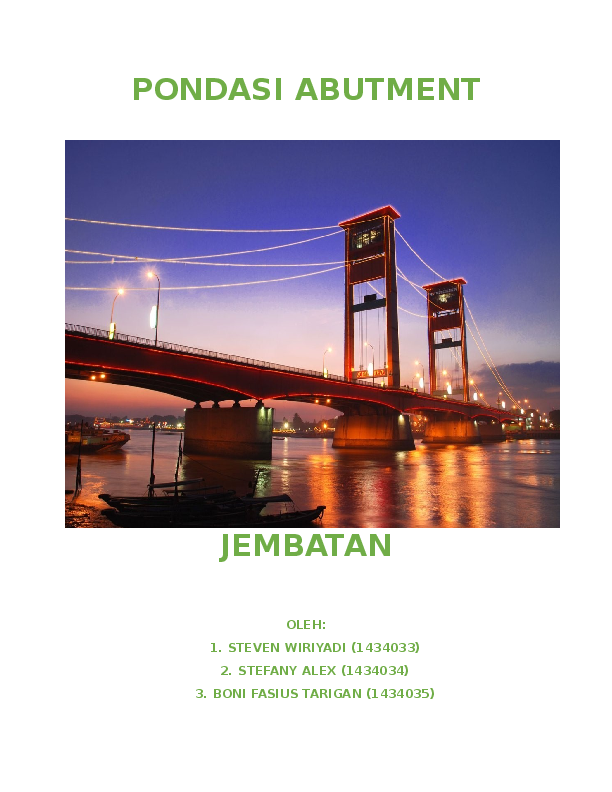 (DOC) Pondasi Abutment Jembatan - Boni Fasius Tarigan (14 34 035)
