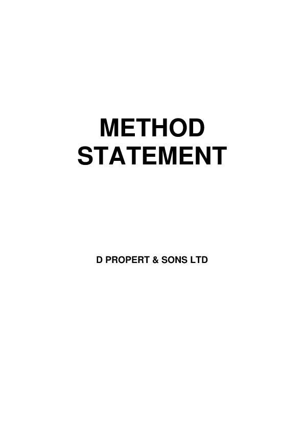 (PDF) METHOD STATEMENT