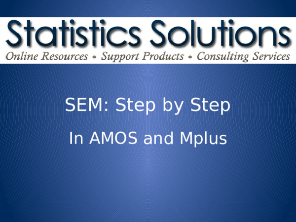 SEM in AMOS and MPlus (1)