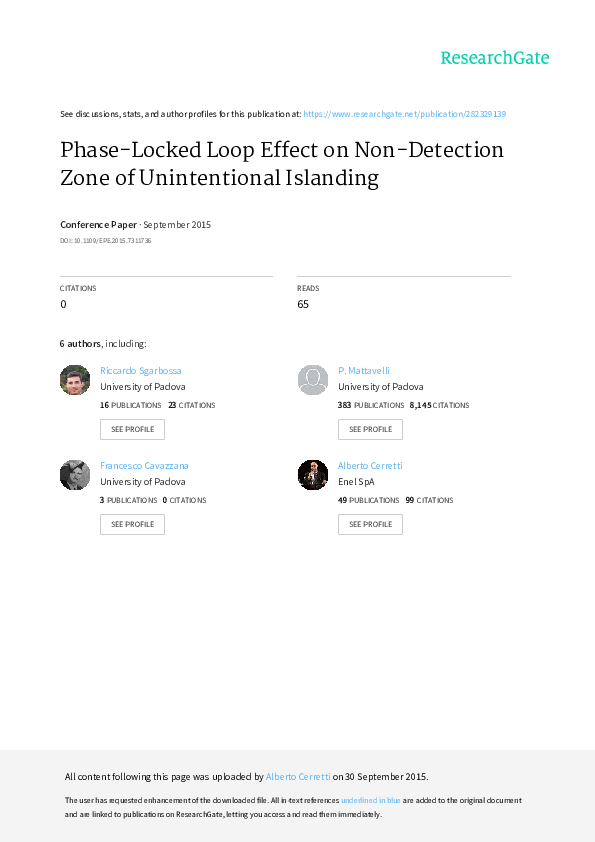(PDF) Phase-Locked Loop Effect on Non-Detection Zone of Unintentional ...