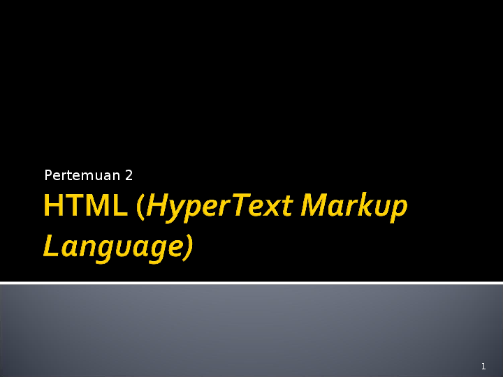 (PPT) Pengenalan Pemrograman Web Berbasis HTML dan PHP Bagian 2