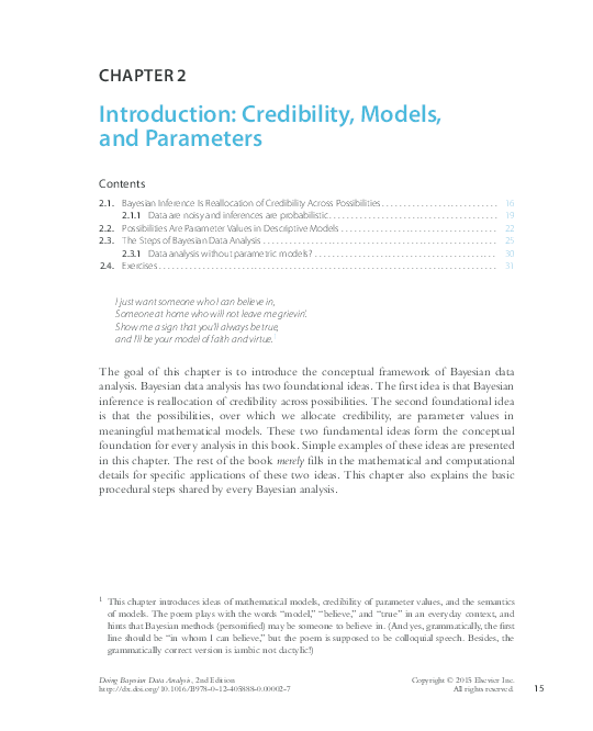 Pdf Introduction Credibility Models And Parameters