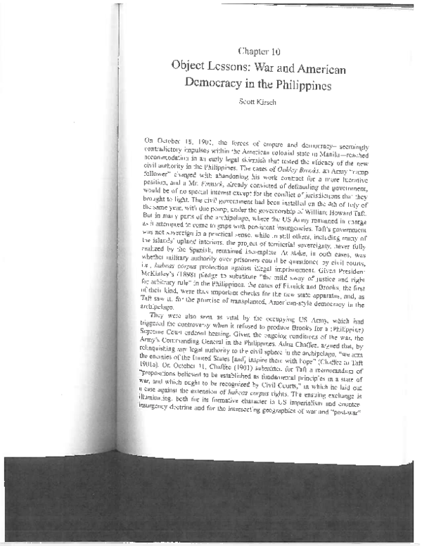 (PDF) "Object lessons: War and American democracy in the Philippines ...