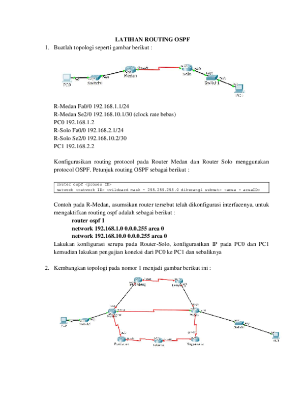 (PDF) LATIHAN ROUTING OSPF