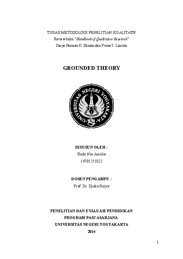(DOC) Grounded Theory (Alternatif dalam Penelitian Kualitatif)