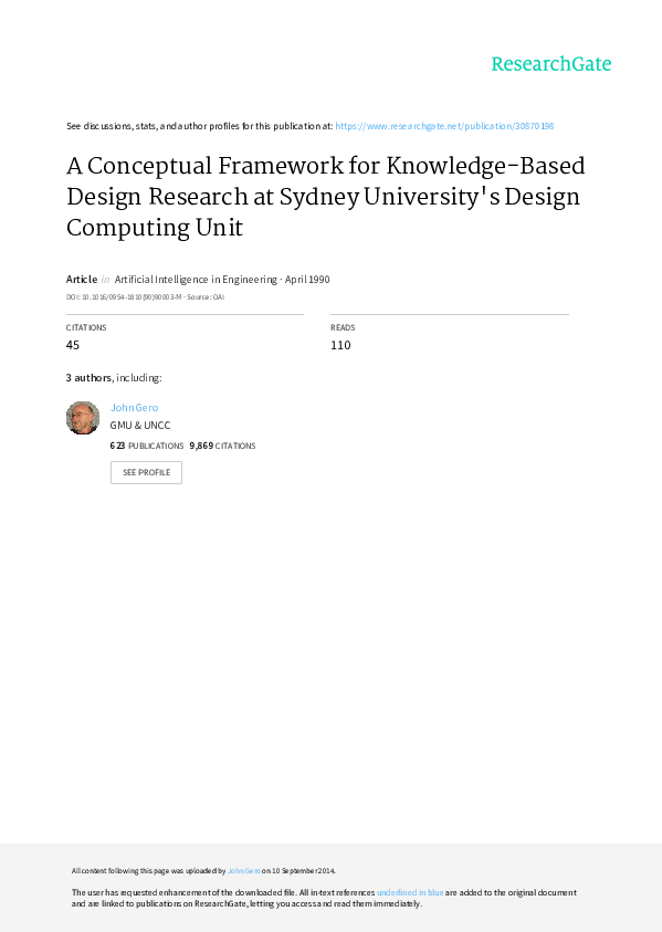 (PDF) A conceptual framework for knowledge-based design research at ...