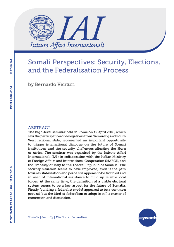 (PDF) Somali Perspectives: Security, Elections, and the Federalisation ...