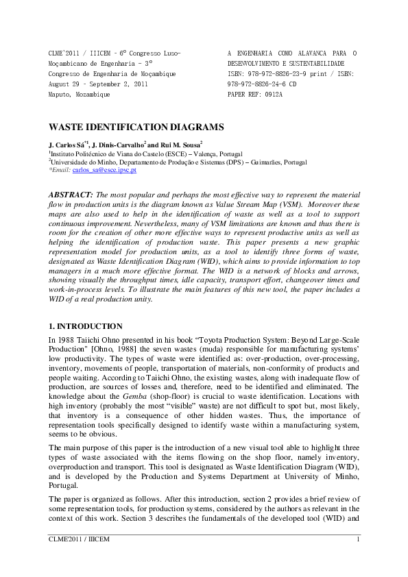 (PDF) Waste Identification Diagrams