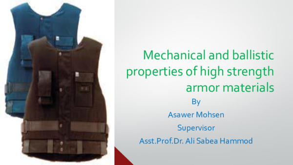 (PDF) Mechanical and ballistic properties of high strength armor materials