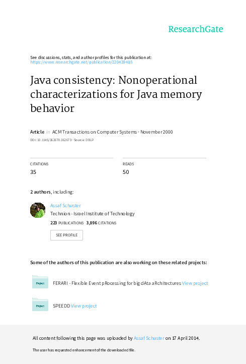 (PDF) Java consistency: Non-operational characterizations for java ...