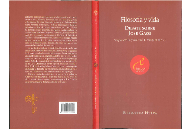 (PDF) José Gaos y la crítica de la técnica